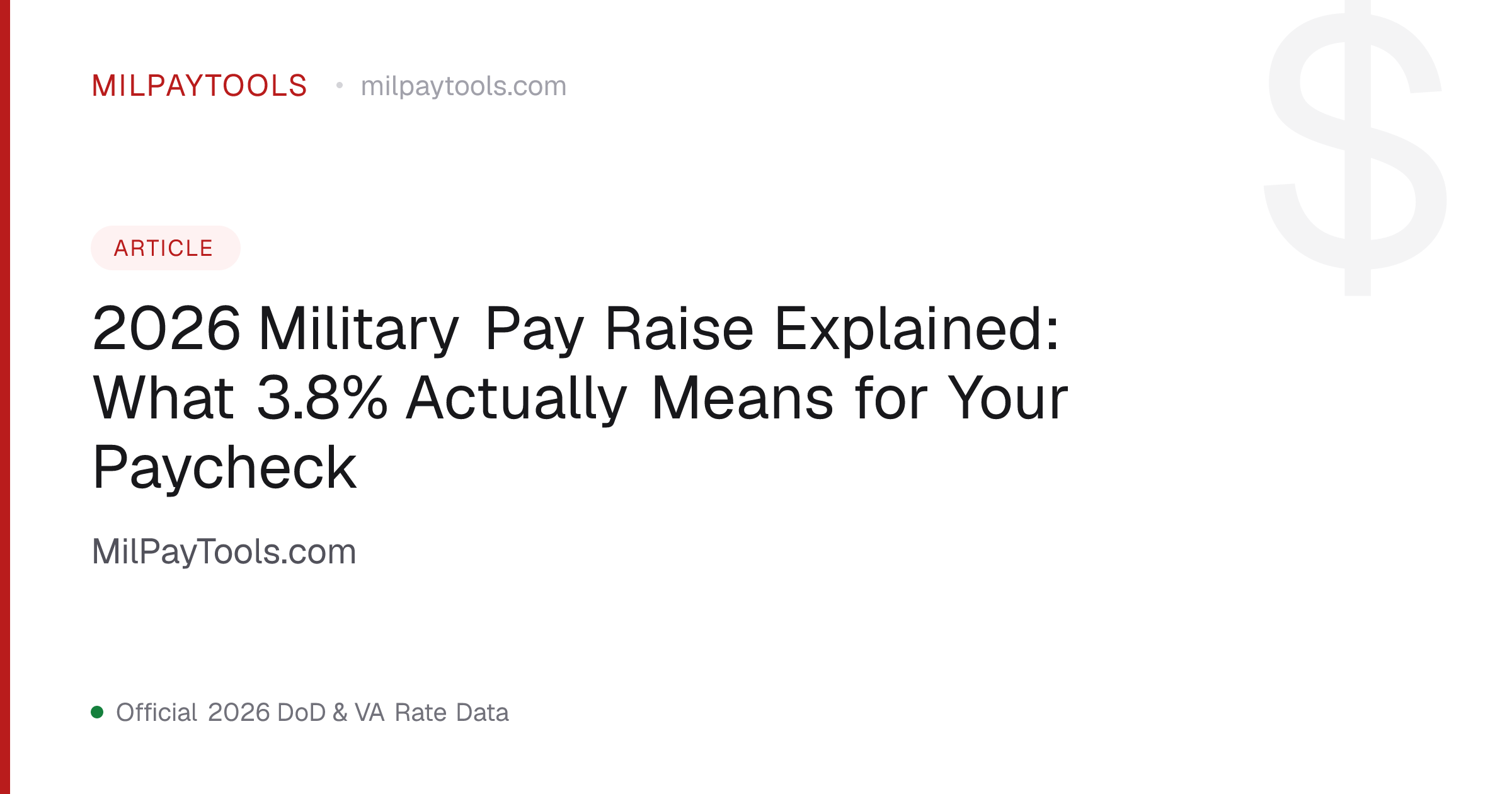 2026 Military Pay Raise Explained: What 3.8% Actually Means for Your ...